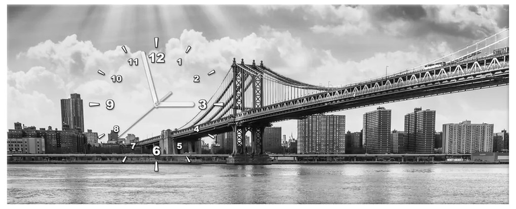 Gario Obraz s hodinami Brooklyn New York Rozměry: 60 x 40 cm