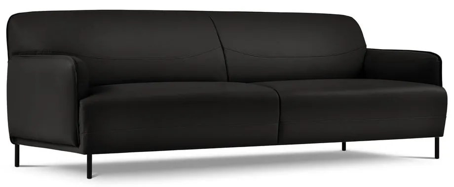Černá kožená pohovka Windsor &amp; Co Sofas Neso, 235 x 90 cm