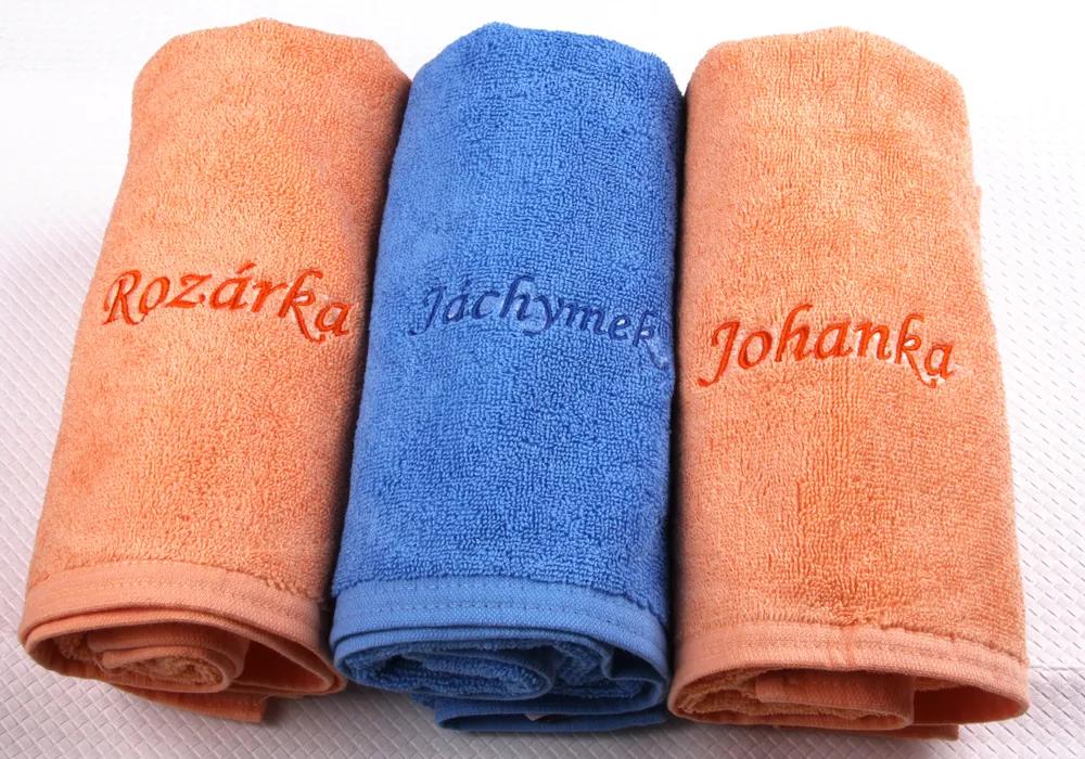 Froté ručník Apatit s výšivkou  jména dle Vašeho přání  50 x 100 cm, český výrobce Tibex