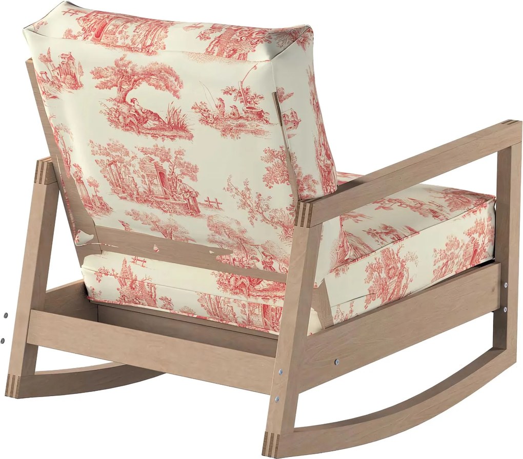 Potah na křeslo IKEA Lillberg barva červená látka vzorované