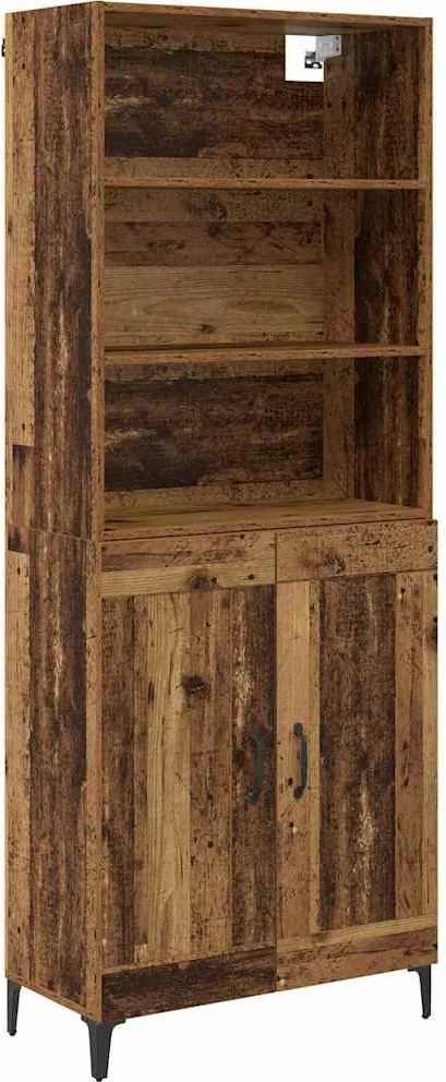 Vysoký bufet 2 ks Staré dřevo 69,5 x 34 x 180 cm 3403589