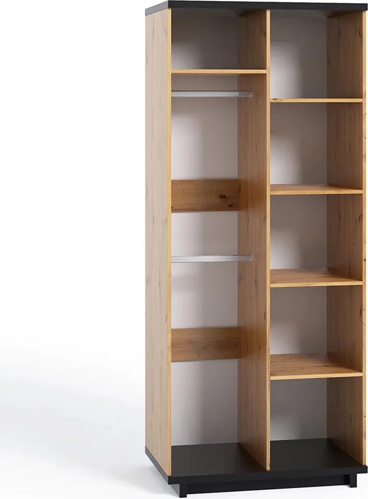 Malá obývací stěna INES se skříní | 275,5 cm | artisan/černá