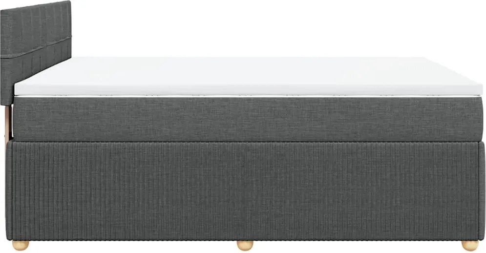 Box spring postel s matrací tmavě šedá 160x200 cm textil 3289808