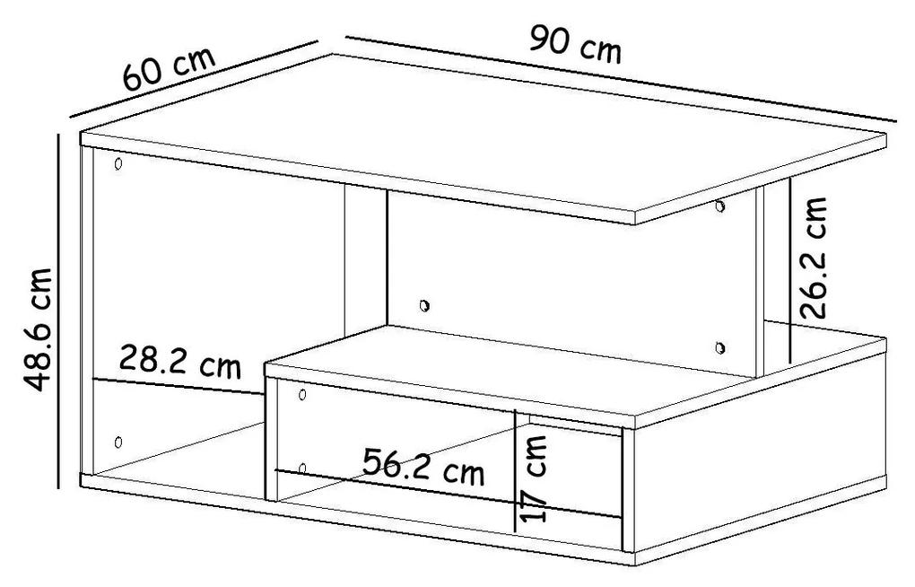 Konferenční stolek Veriana (bílý mramor). 1088678