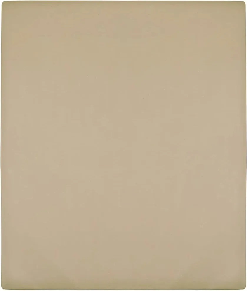 Fionshop 263169448 Jersey prostěradlo taupe 180x200 cm bavlna