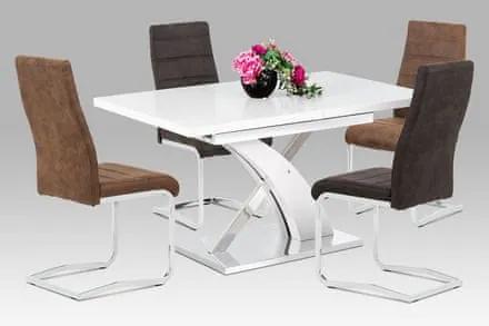 Autronic Moderní jídelní židle Jídelní židle, látka &quot;COWBOY&quot; šedá, chrom (DCH-451 GREY3)