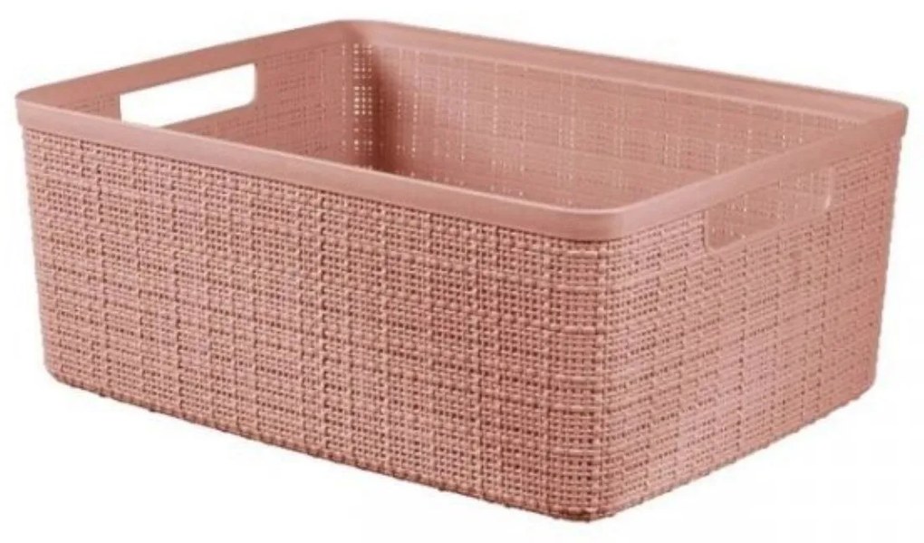 Curver JUTE 255194 Úložný koš 12 L, růžový
