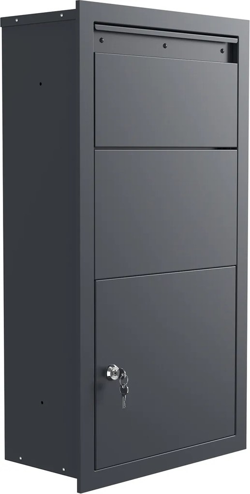 Poštovní schránka XPOtool – 470 × 220 × 870 mm, antracitová (64118)