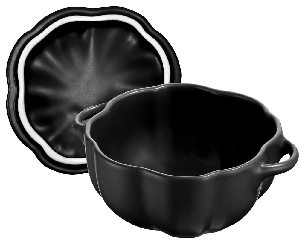 Staub Cocotte keramická zapékací miska ve tvaru dýně 15 cm/0,7 l, černá, 40508-549