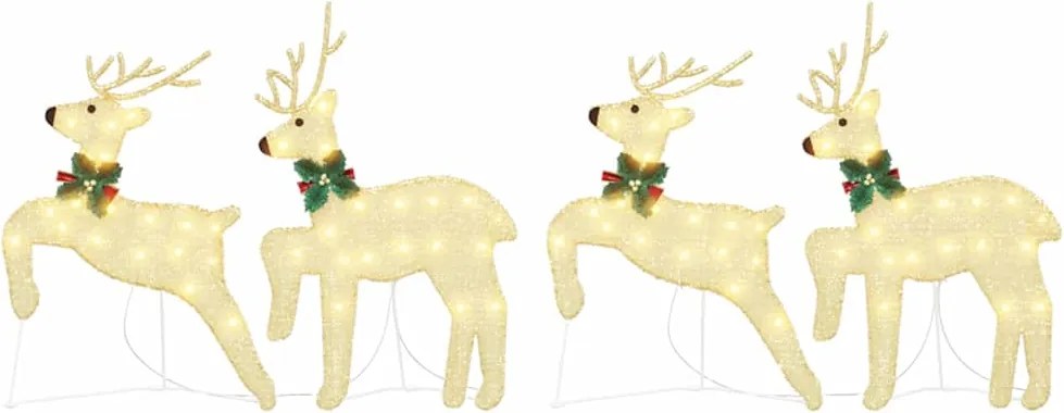 LED Sobové 4 ks Zlatá 45 x 19 x 65 cm textil 3385893