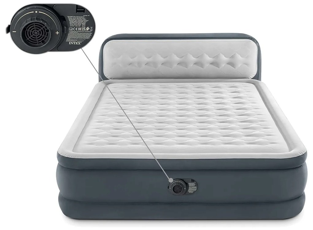Nafukovací matrace INTEX 64448 236x152x46 cm s elektrickou pumpou pro pohodlné spaní