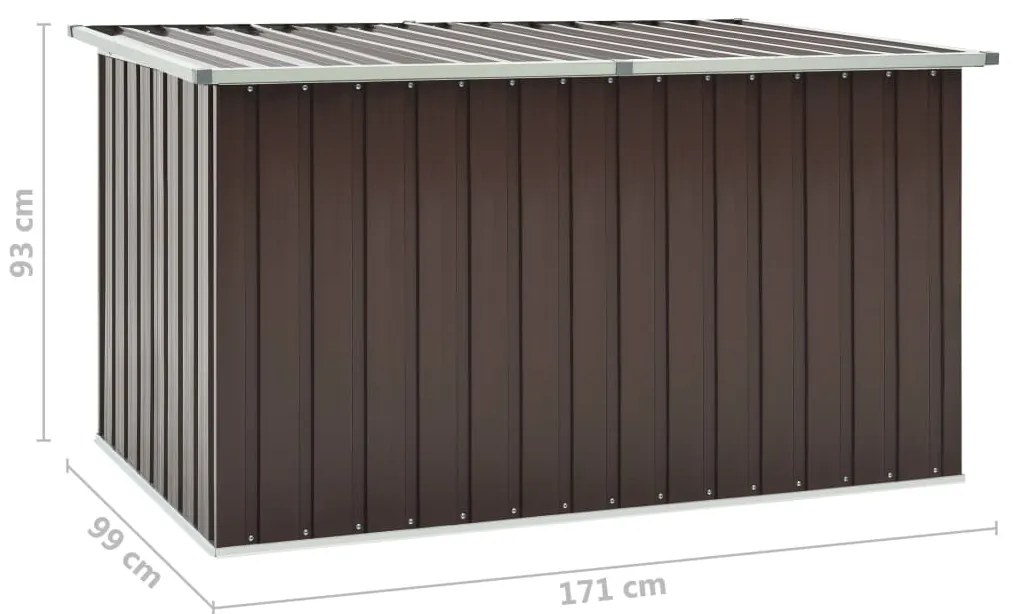 vidaXL Marketos Zahradní úložný box hnědý 171 x 99 x 93 cm