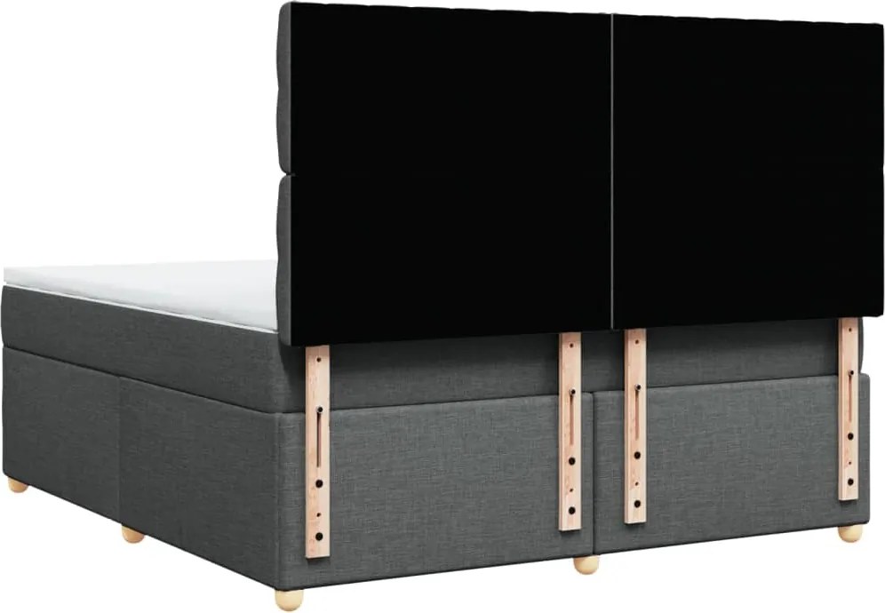 Box spring postel s matrací tmavě šedá 180x200 cm textil 3291367