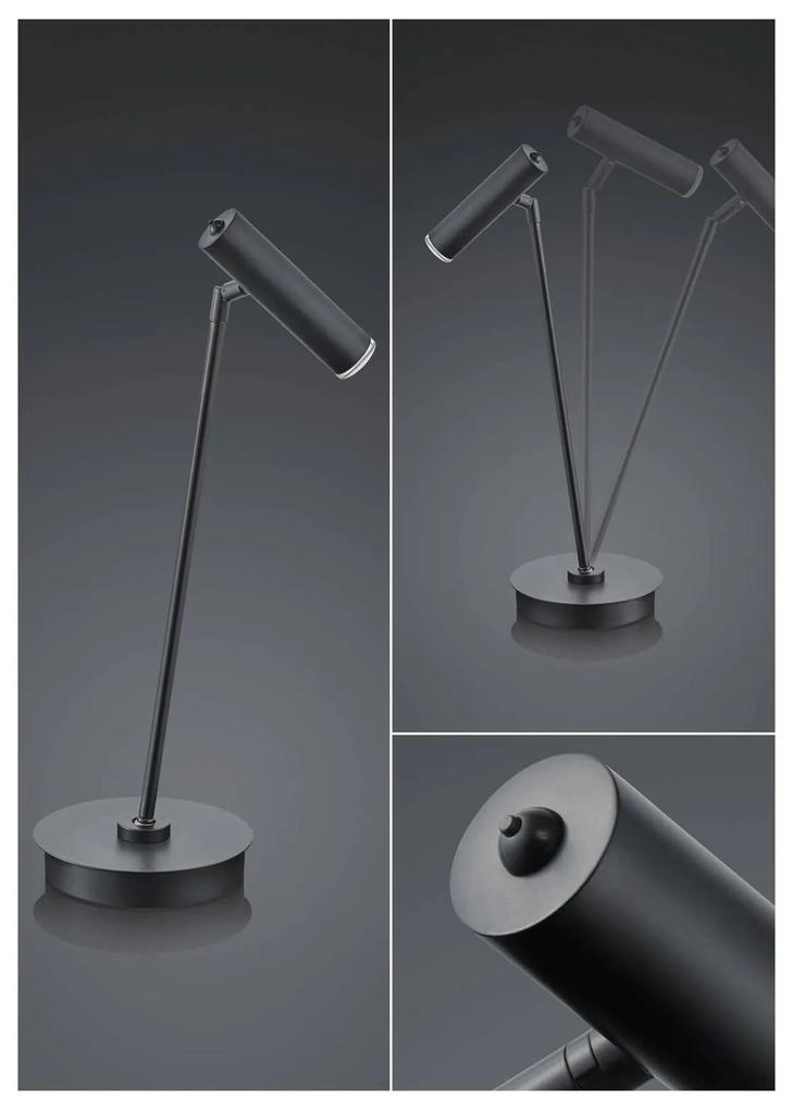 LED stolní lampa Tom, stmívatelná, černá
