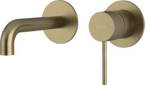 Sapho Sapho, ULTRAMIX 2-prvková podomítková umyvadlová baterie 16cm, zlato mat, UT118G