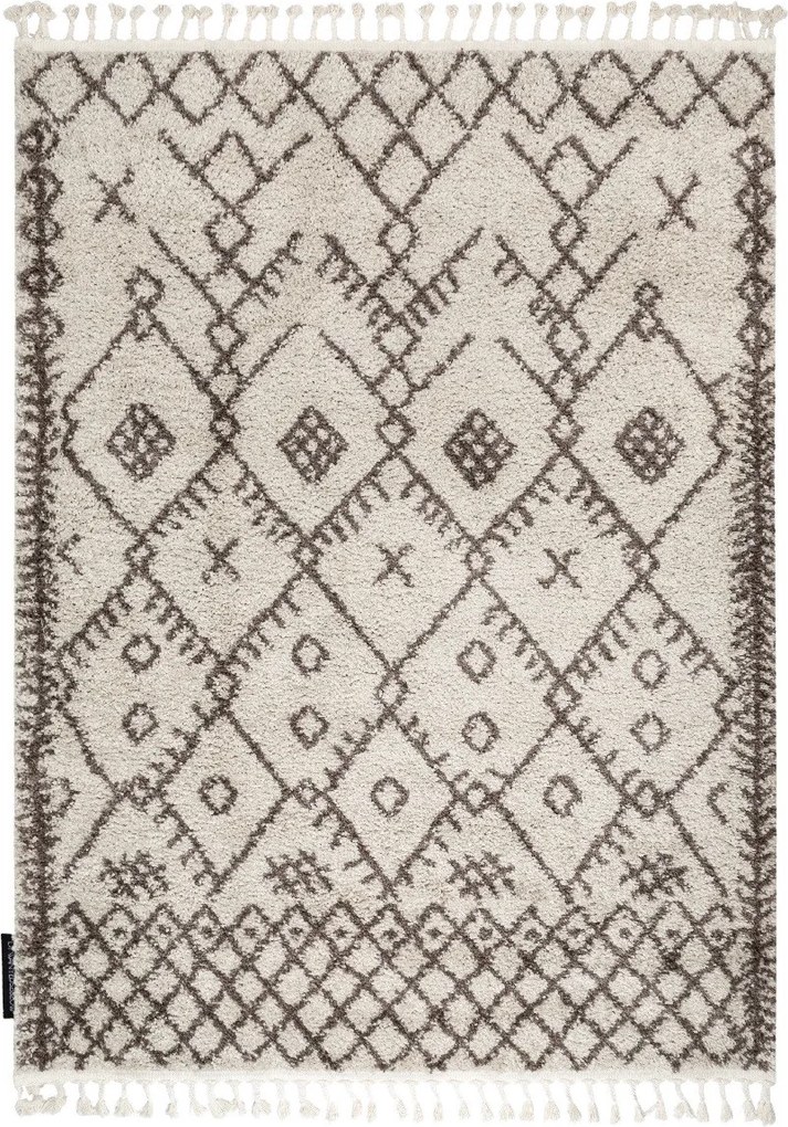 Kusový koberec Berber Tanger B5940 cream and brown, 140x190, béžová, obývacia izba, Dywany Łuszczów