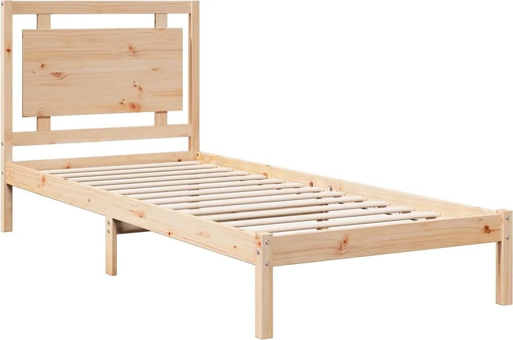 Prodloužený rám postele bez matrace 100 x 210 cm masivní dřevo 3309185