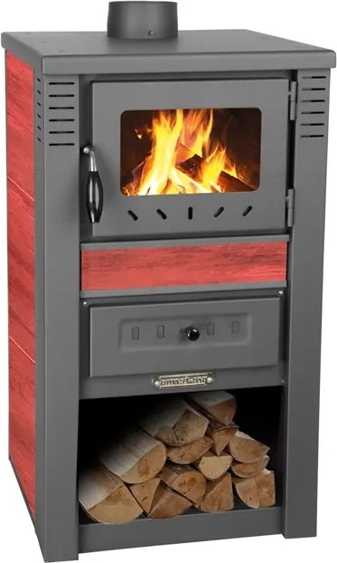 Krbová kamna Nova Ceramic, 7,5 kW, 120 mm, červená