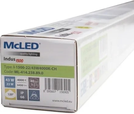 Zářivka LED McLED INDUS 1,5M 22/43W 4000K neutrální bílá IP66 ML-414.238.89.0