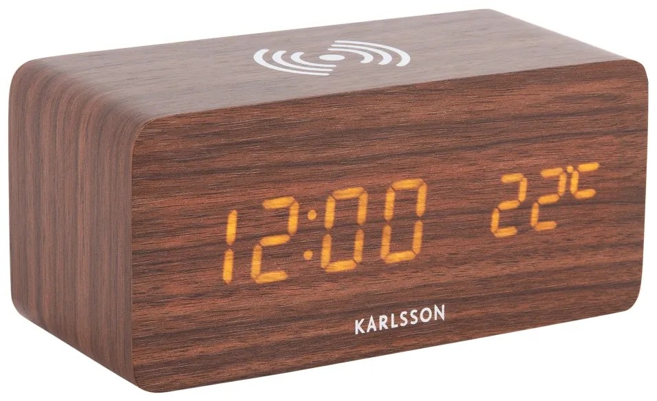 Led budík - hodiny 5933dw karlsson s nabíjením 15cm