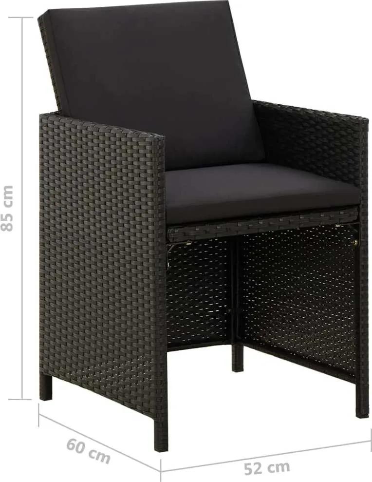 vidaXL Zahradní židle 2 ks s poduškami polyratan [316755] Barva: Béžová