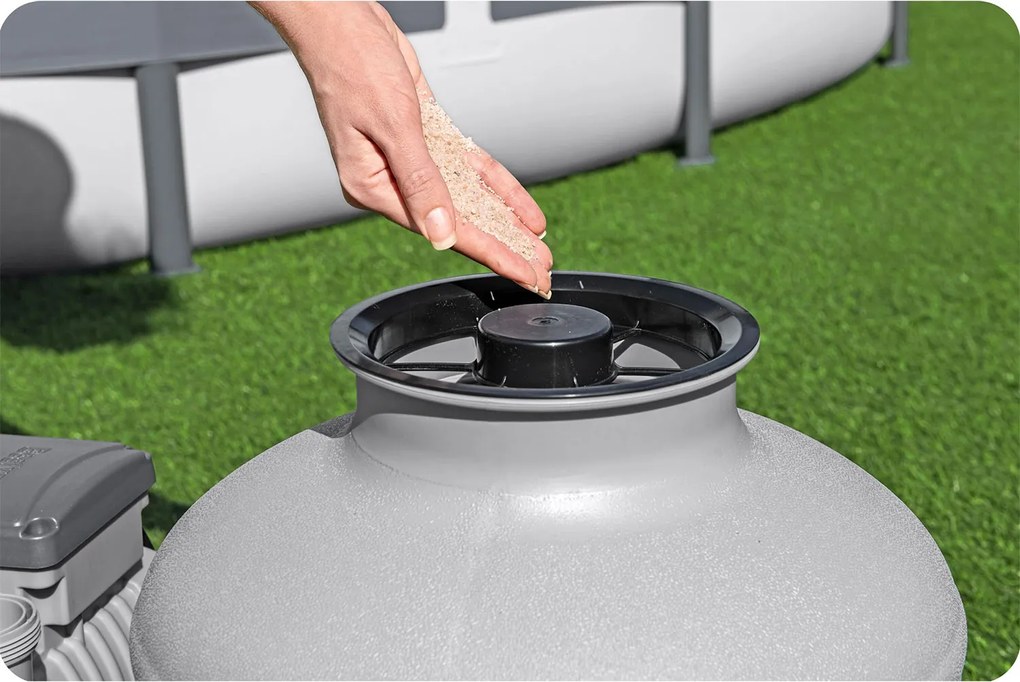 Bestway 58486 bazénové pískové čerpadlo s 11355 l/h a filtračními koulemi pro účinné čištění vody