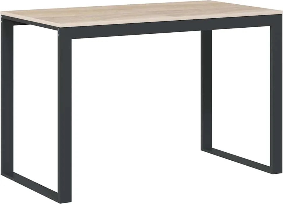 Počítačový stůl černý a dub 110 x 60 x 73 cm dřevotříska 30199