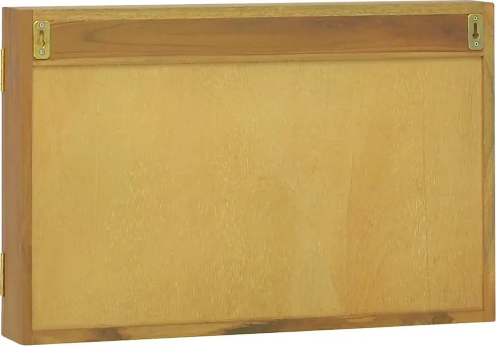 vidaXL Zrcadlová skříňka 60 x 10 x 40 cm masivní teakové dřevo [338242]