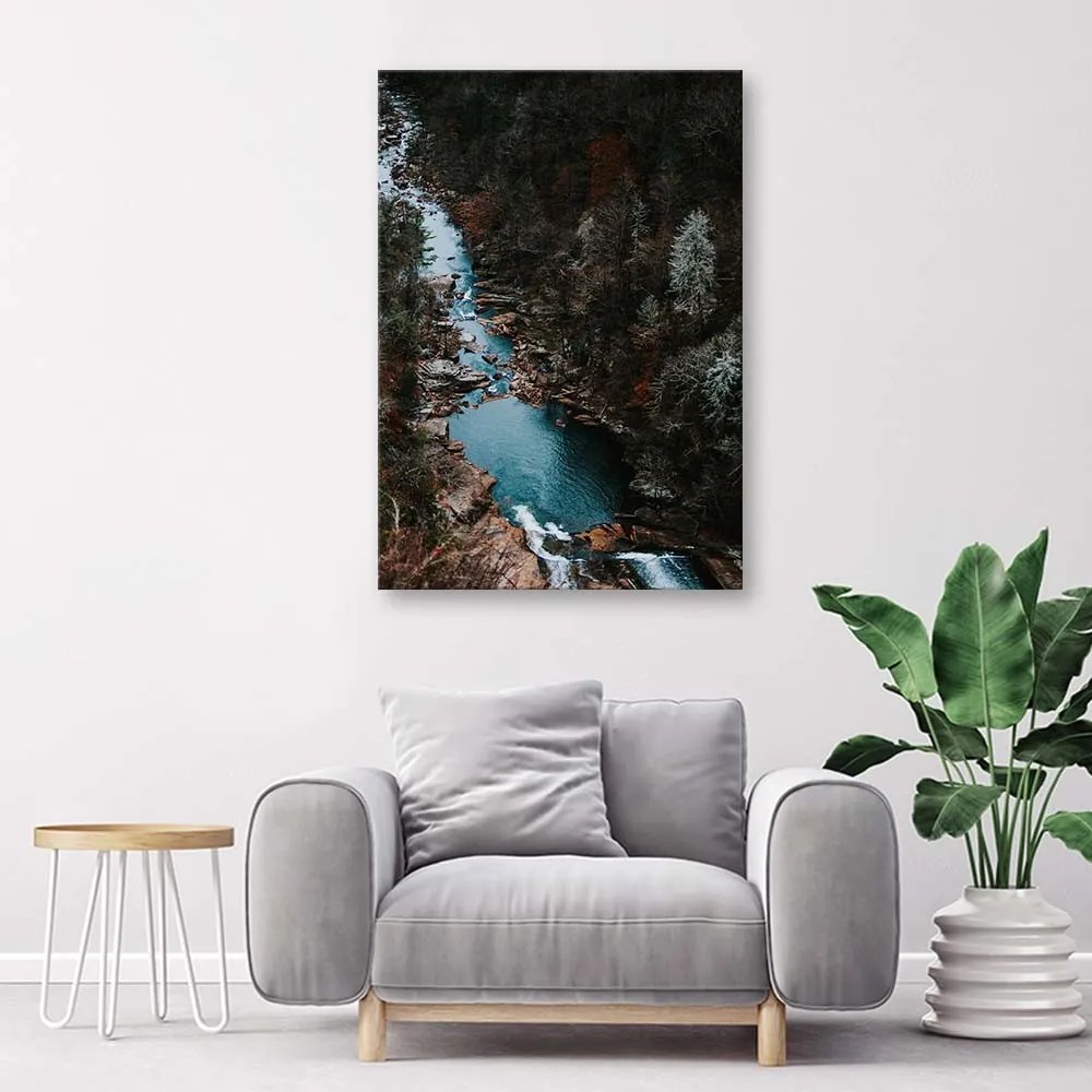 Gario Obraz na plátně Řeka v lese Rozměry: 40 x 60 cm