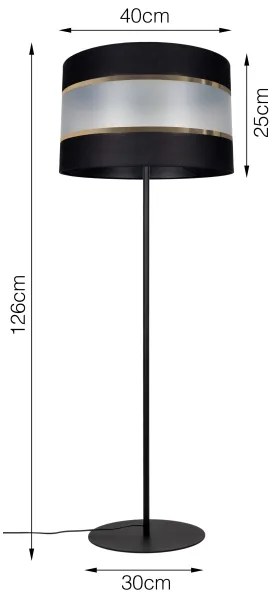 Stojací lampa CORAL 1xE27/60W/230V černá