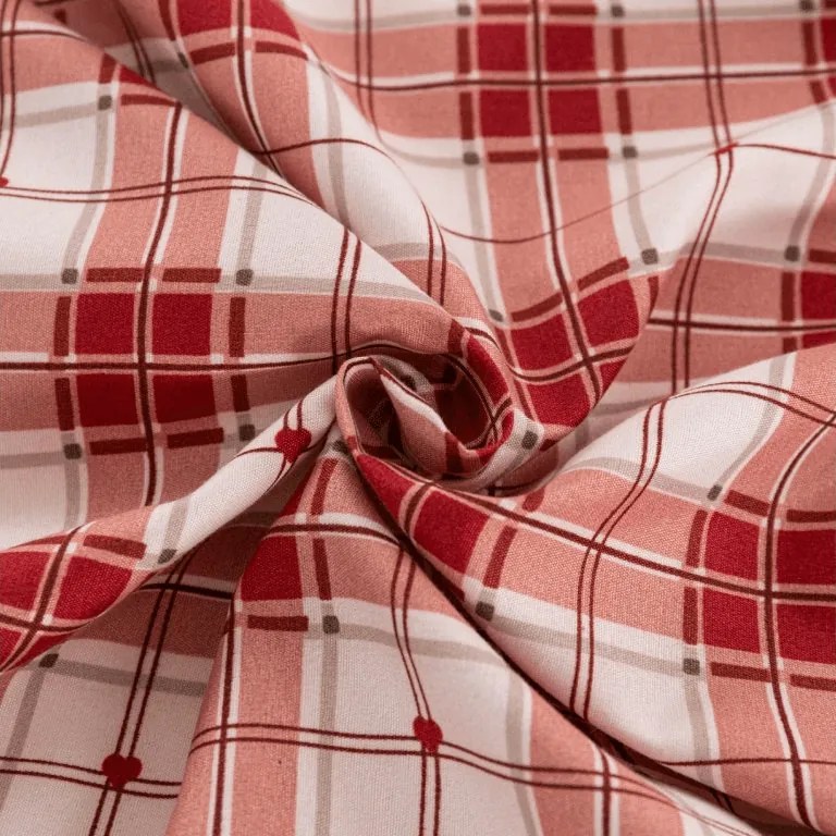 Prostěradlo z mikrovlákna TARTAN HEART barevné 180x200 cm