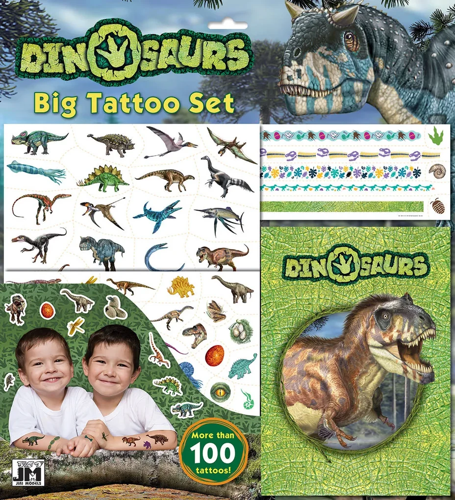 JIRI MODELS Velký set sešit s tetováním Dinosauři 2 | BIANO