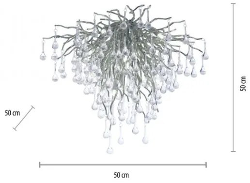 Paul Neuhaus 8091-55 - Přisazený lustr ICICLE 9xG9/40W/230V pr. 50 cm chrom