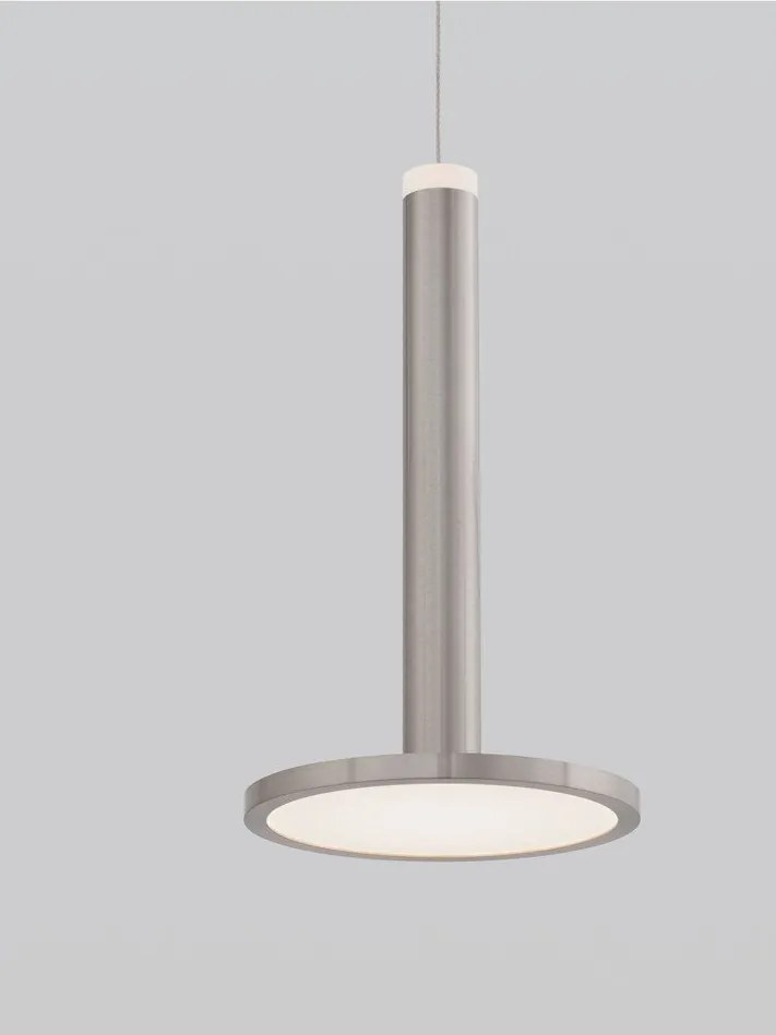 Kovové LED závěsné svítidlo v matně stříbrné barvě ø 15 cm Palencia – Nova Luce