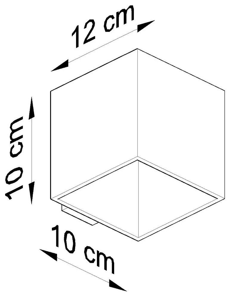 Nástěnné svítidlo Quad, 1x černé kovové stínítko