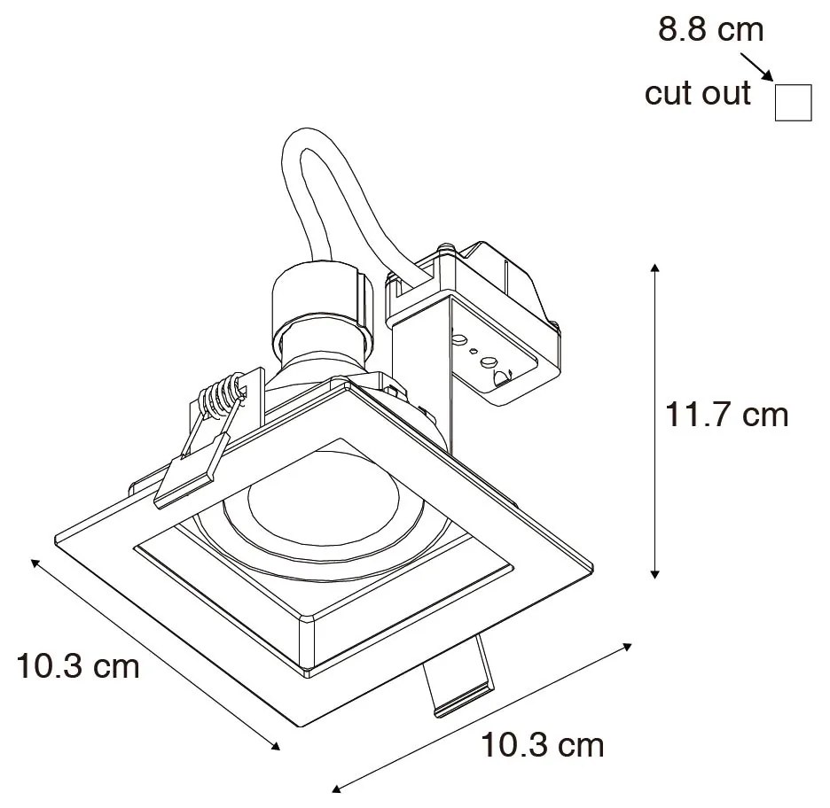 Sada 6 ks Moderní vestavné bodové svítidlo bílé nastavitelné - Carree