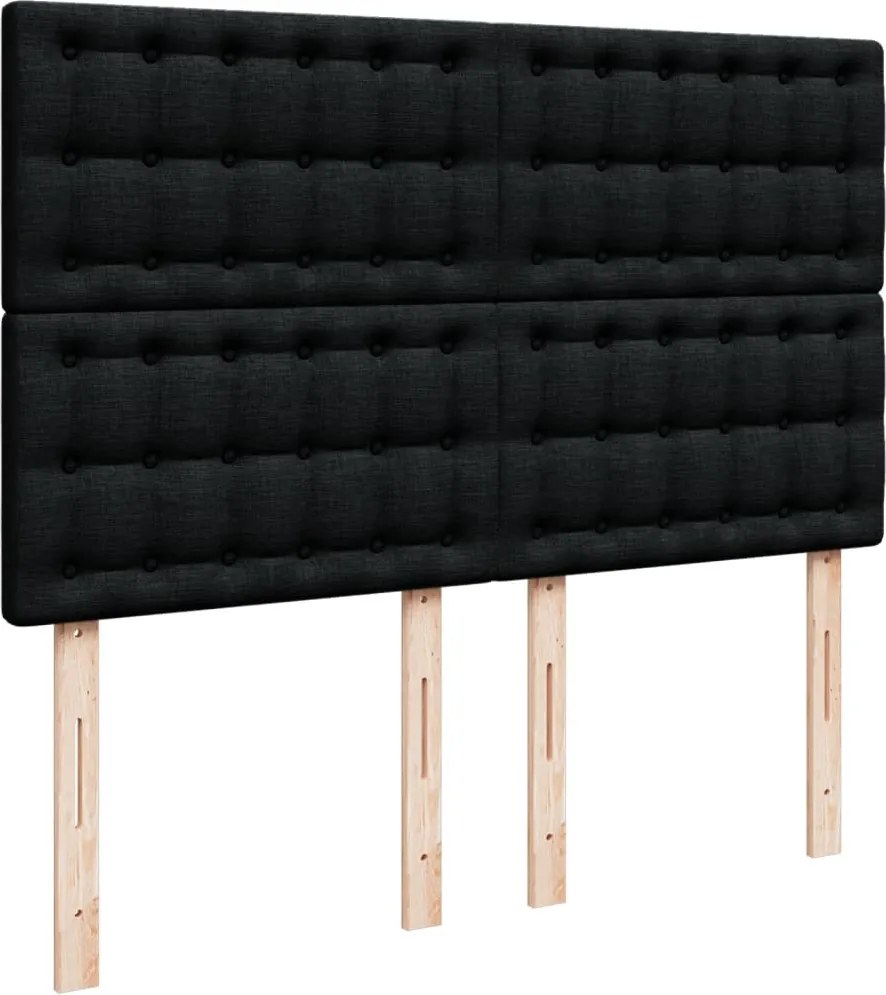 Box spring postel s matrací černá 140 x 190 cm textil 3292799