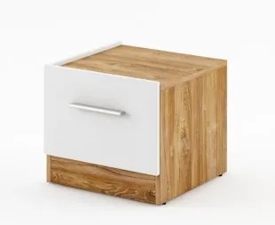 Casarredo Noční stolek DENTRO DT-03 bílá/dub stirling levý