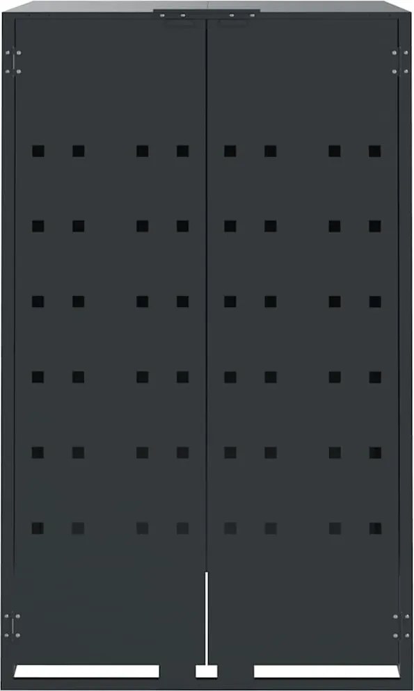 Box na 4 popelnice antracitový 276 x 79 x 117 cm ocel 3279984