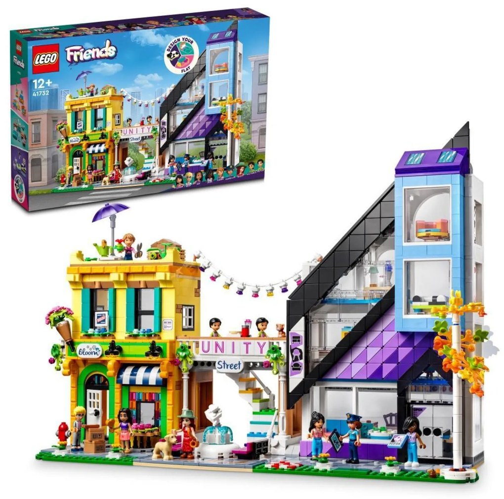 Lego stavebnice lego® friends 41732 květinářství a design studio v centru města