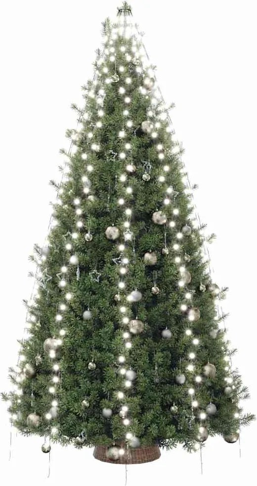 Světelná síť na vánoční stromek 400 studených bílých LED 400 cm 328892