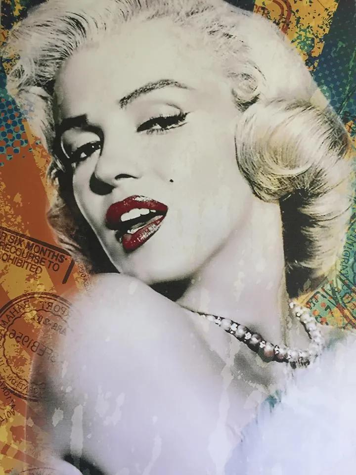 Dejtonazed Obraz Marilyn Monroe s rudými rty, 70×50 cm | BIANO