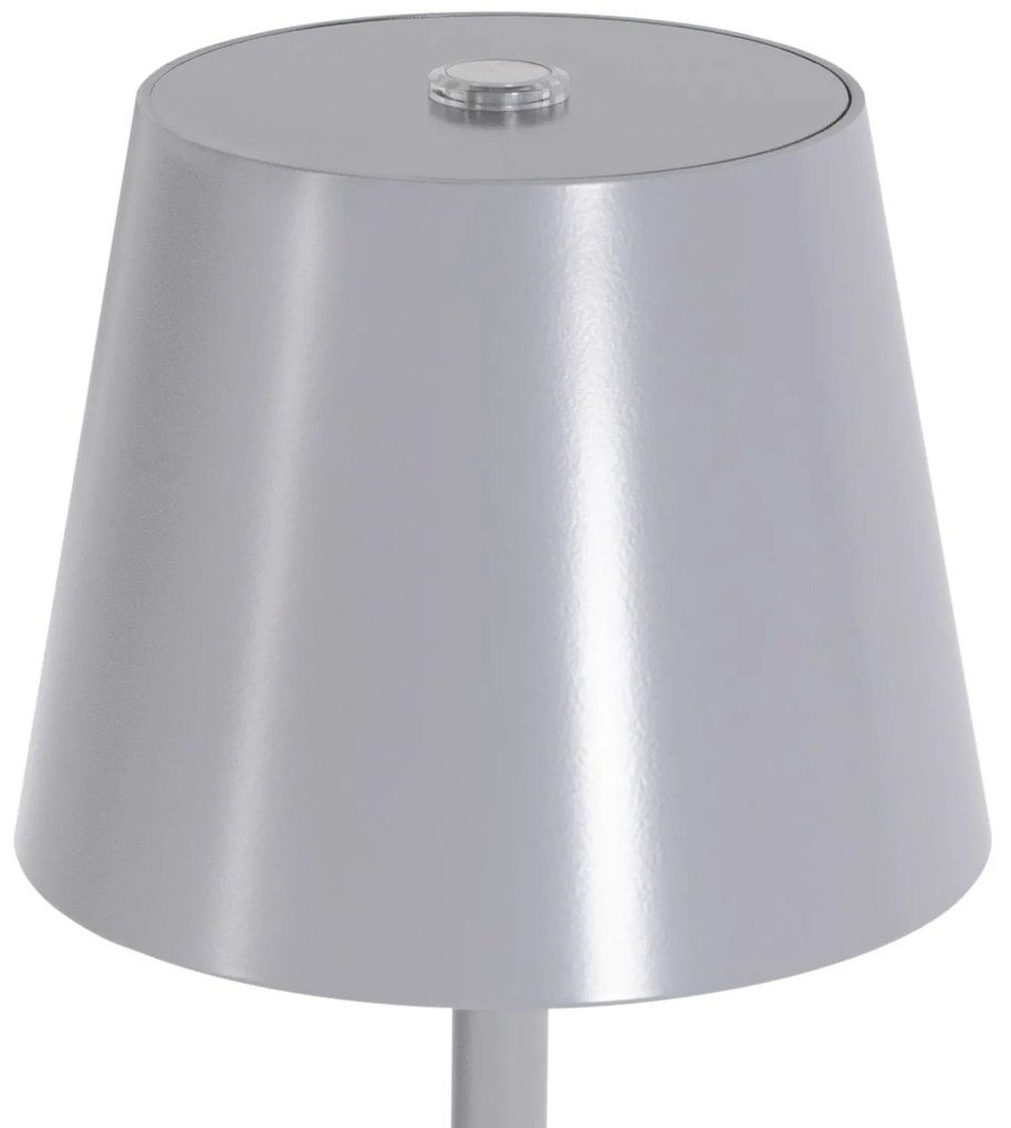 Toolight Toolight, dotyková LED noční stolní lampa 5W, 3 barvy světla, USB napájení, APP1369-T GREY, šedá, OSW-08631