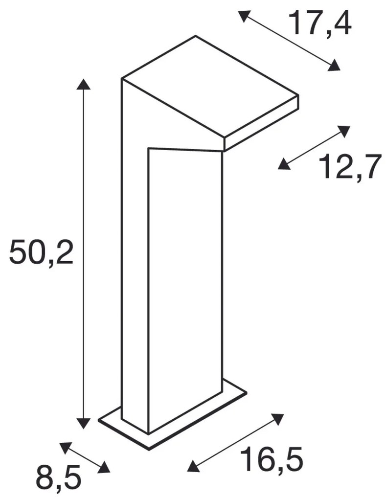SLV 231305 Iperi 50, venkovní sloupkové svítidlo, LED 5W 4000K, antracit, výška 50cm, IP44