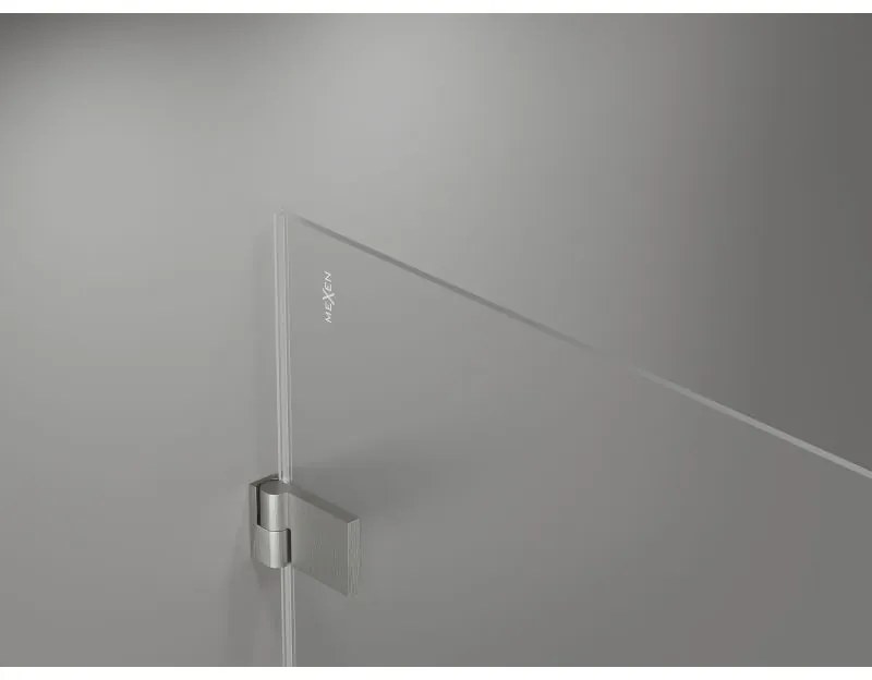 Mexen, Mexen Lunar-B levé otočné sprchové dveře 65 cm, transparentní, broušený nikl - 832-065-000-97-00-L
