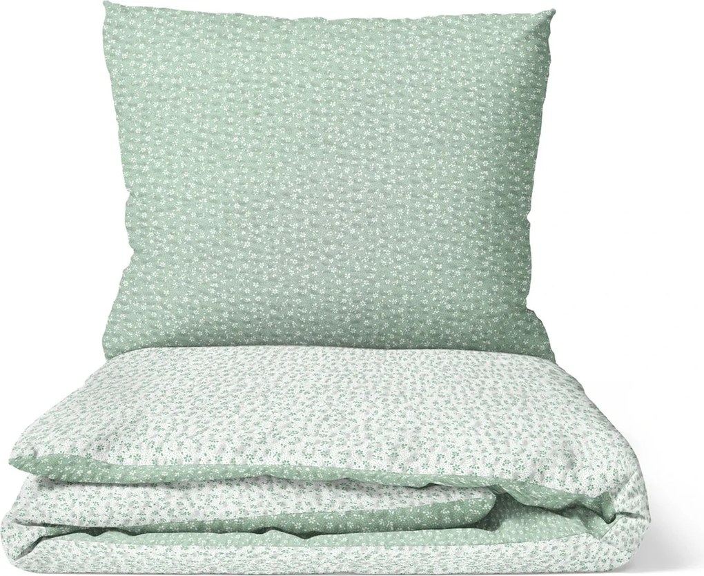 Krepové prodloužené povlečení Venkov - mint - duo Velikost: 140 x 220 + 70 x 90