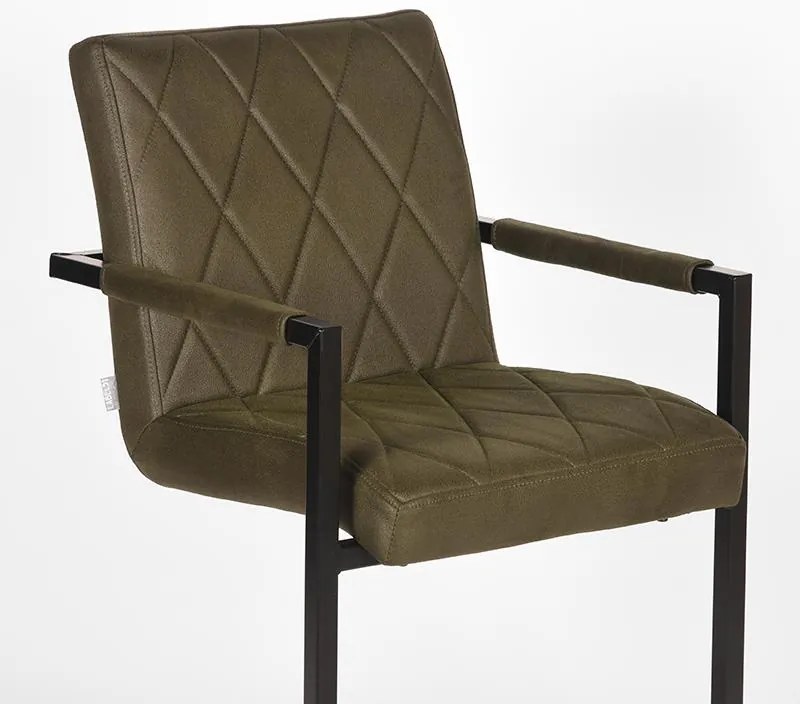 LABEL51 jídelní židle DENMARK zelená Color: Army green UK-30.247