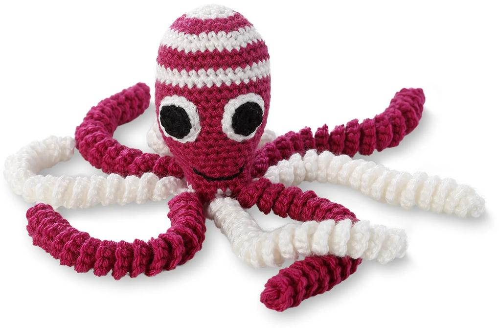 Wooline Háčkovaná chobotnička pro novorozence, fuchsiová