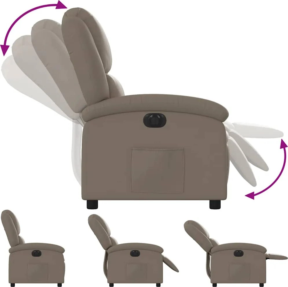 Elektrické polohovací křeslo cappuccino umělá kůže 3204218
