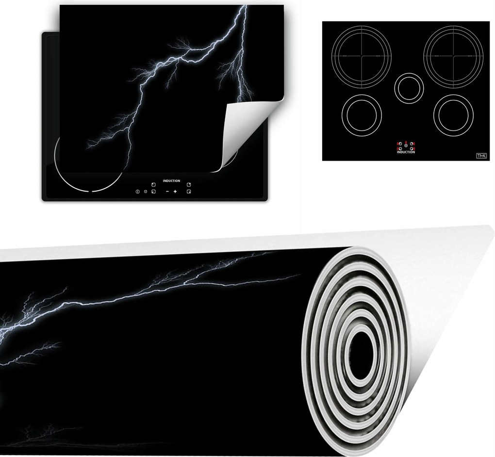 Vinylová Podložka Do Kuchyně Více Místa 70x52 černá bouřka